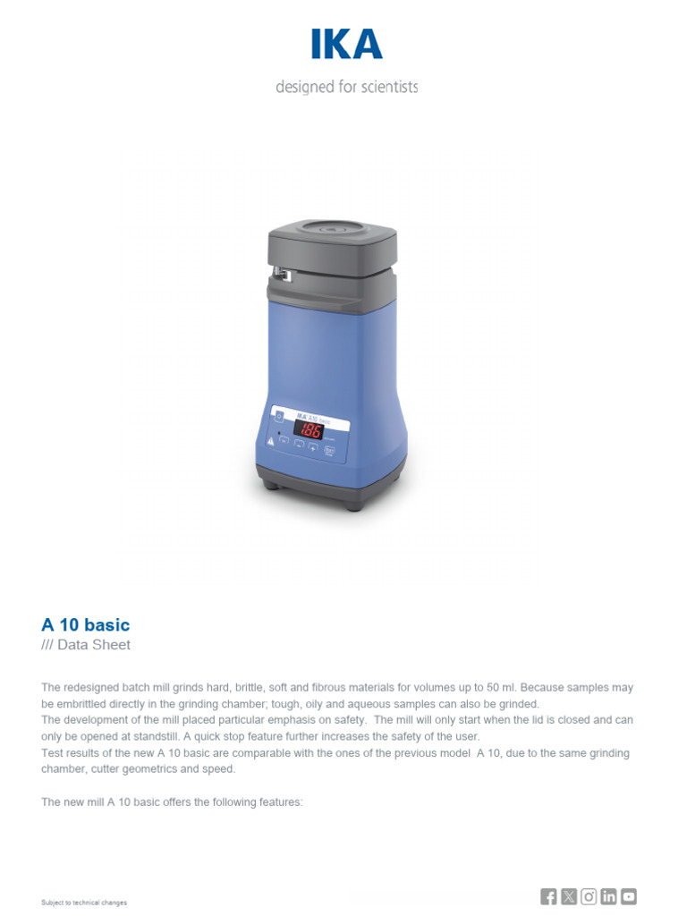 Data Sheet A 10 Basic | PDF