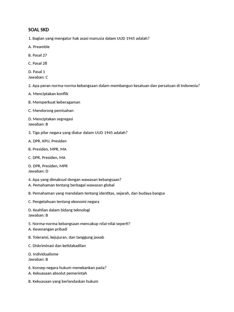 Soal SKD | PDF