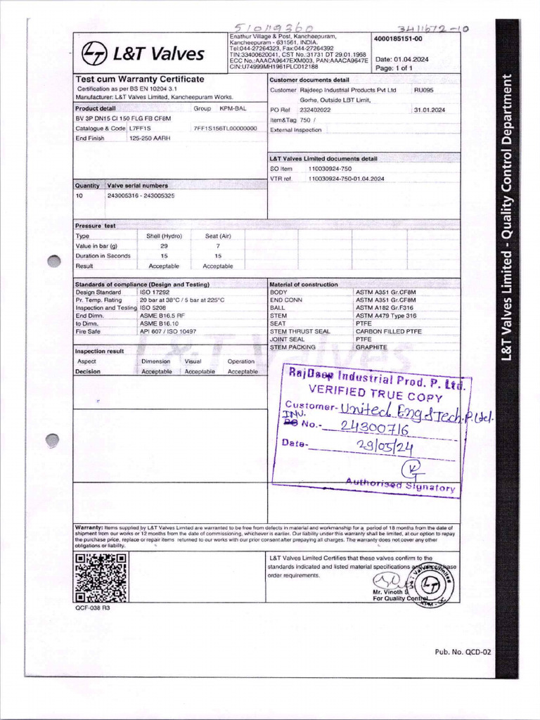 TC_15NB,150#RF-1 | PDF
