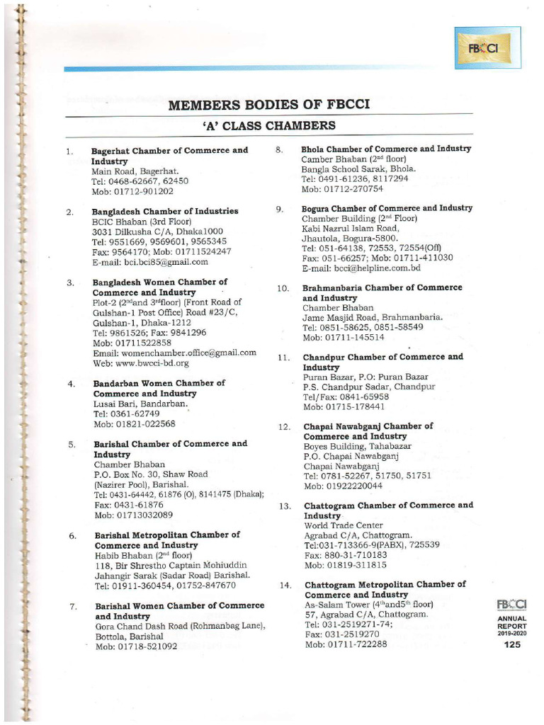 Fbcci Member List | PDF | Bangladesh