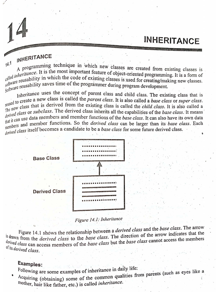 OOP, Chap 14, Inheritance | PDF
