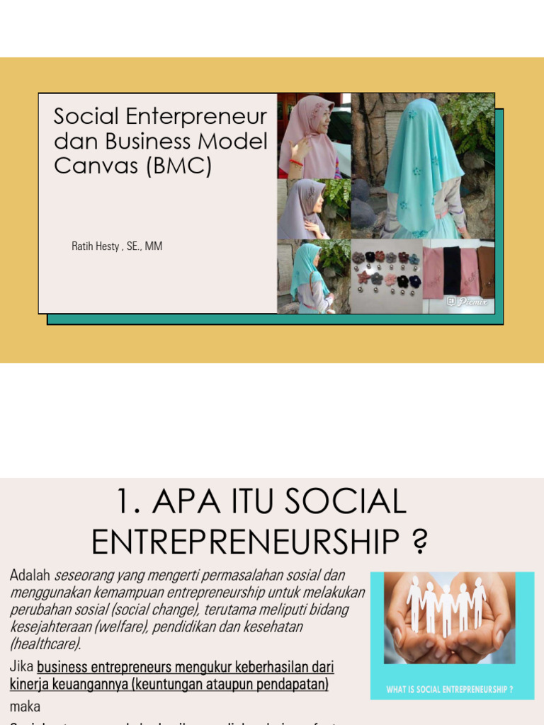 Materi Social Enterpreneur Dan BMC 2 April 2024 | PDF