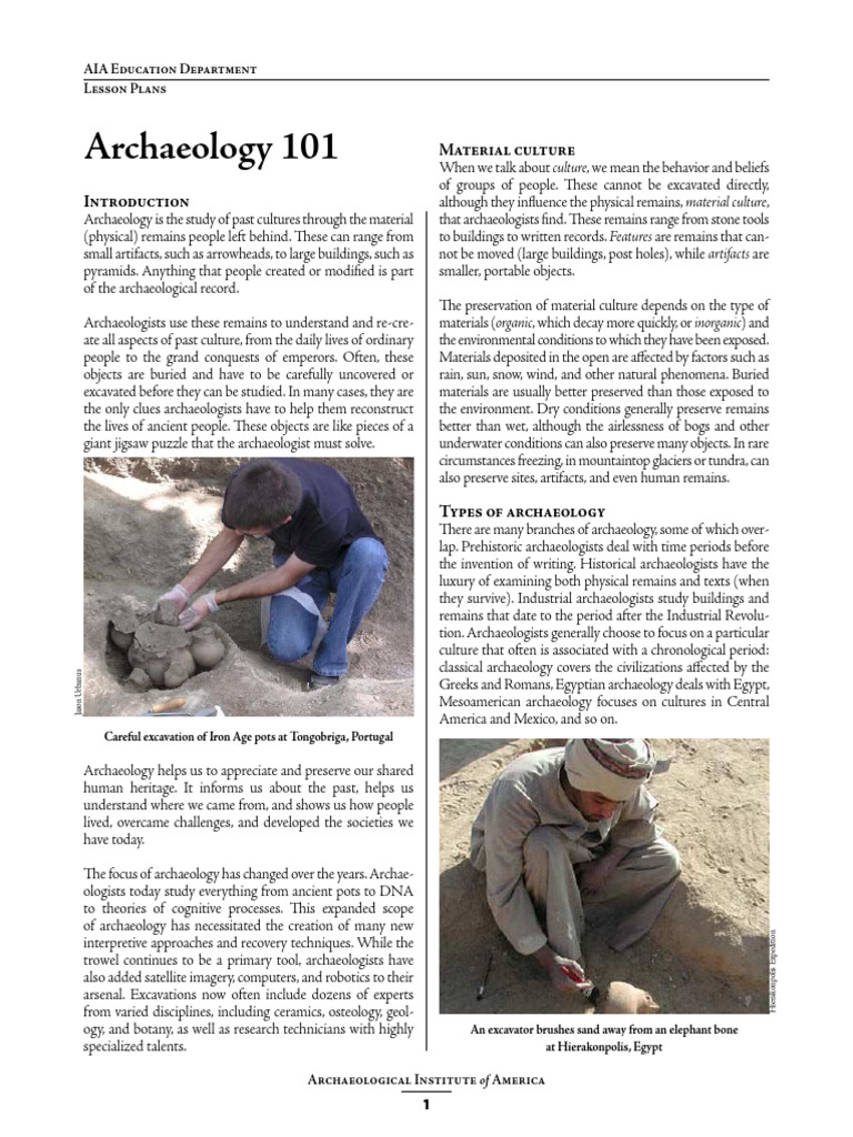 Archaeology 101 | PDF