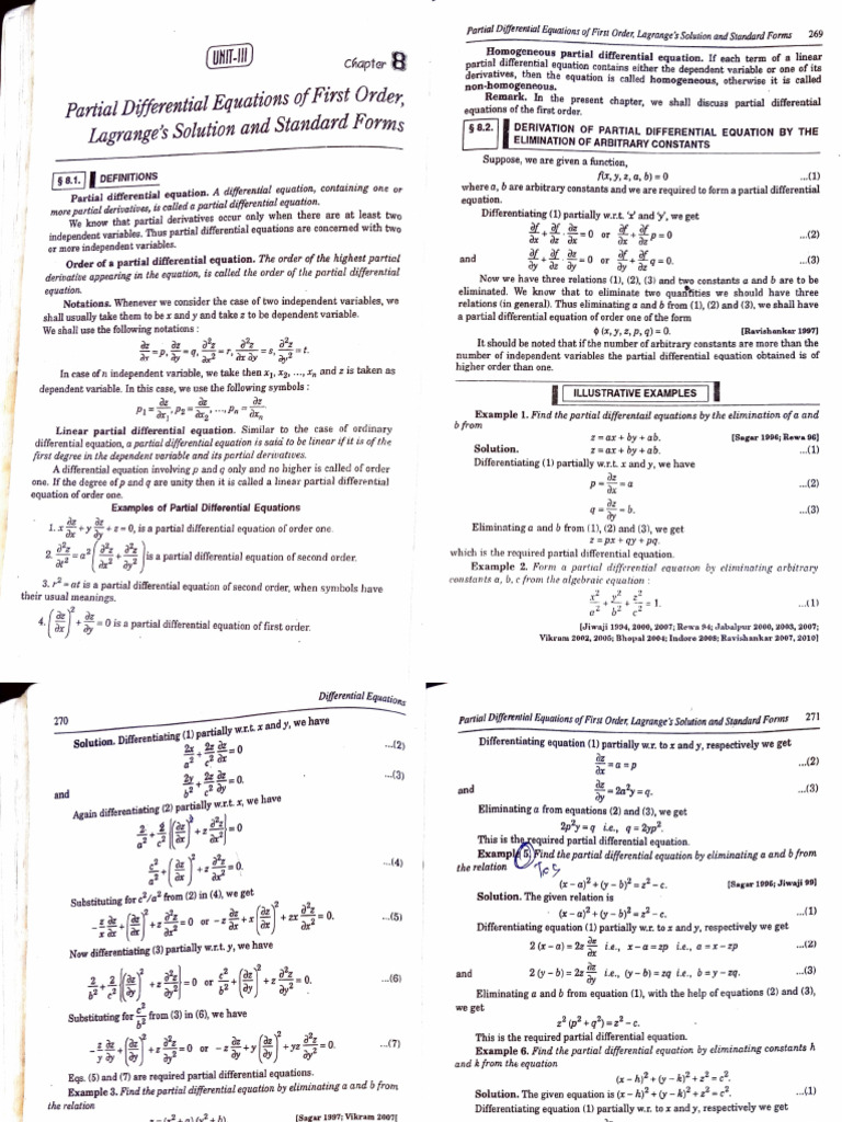 Partial Differential Equation 1 | PDF