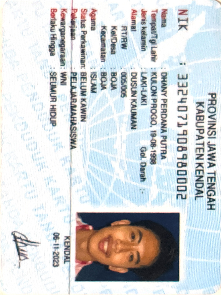 Scan KTP Dhany Perdana Putra | PDF