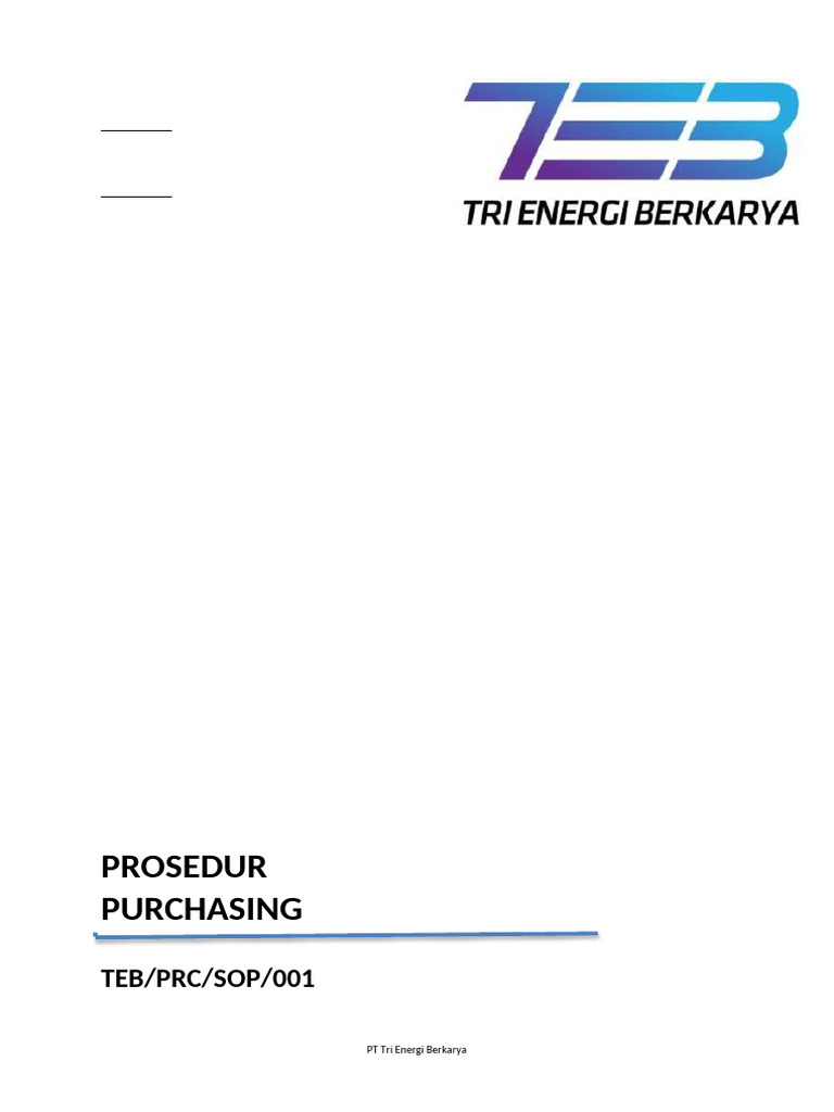 Sop Purchasing | PDF