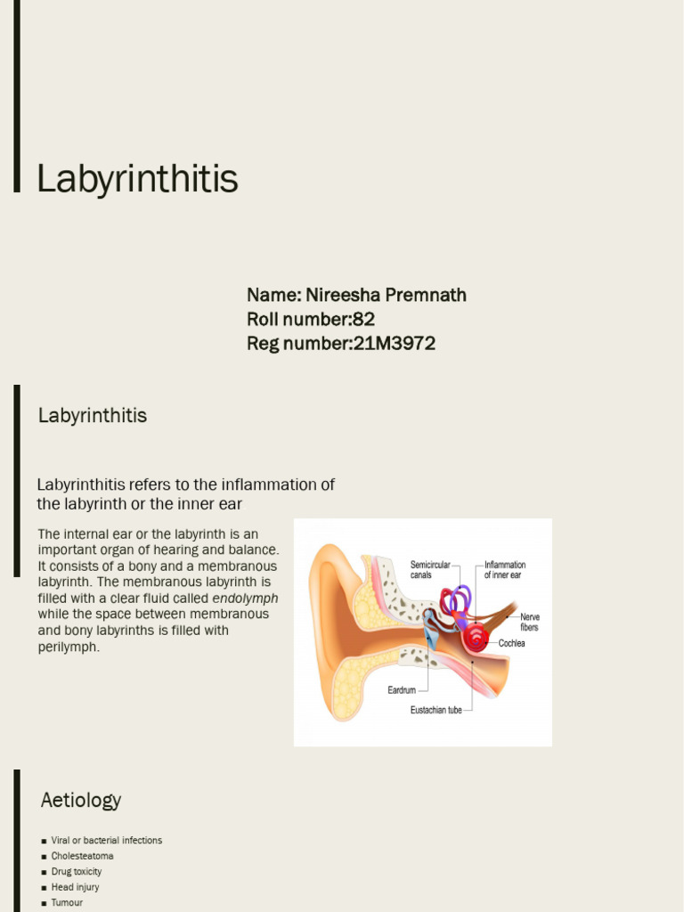 ENT - Labyrinthitis | PDF