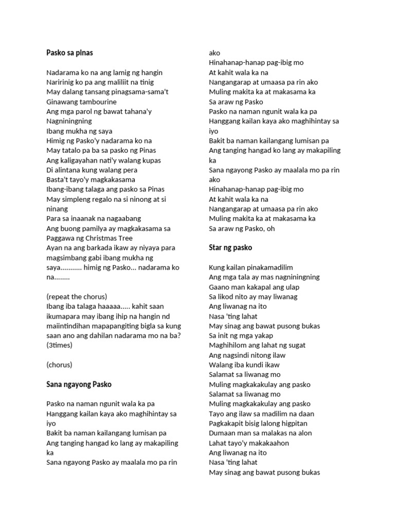 Pasko Sa Pinas | PDF | Philippines | Christmas