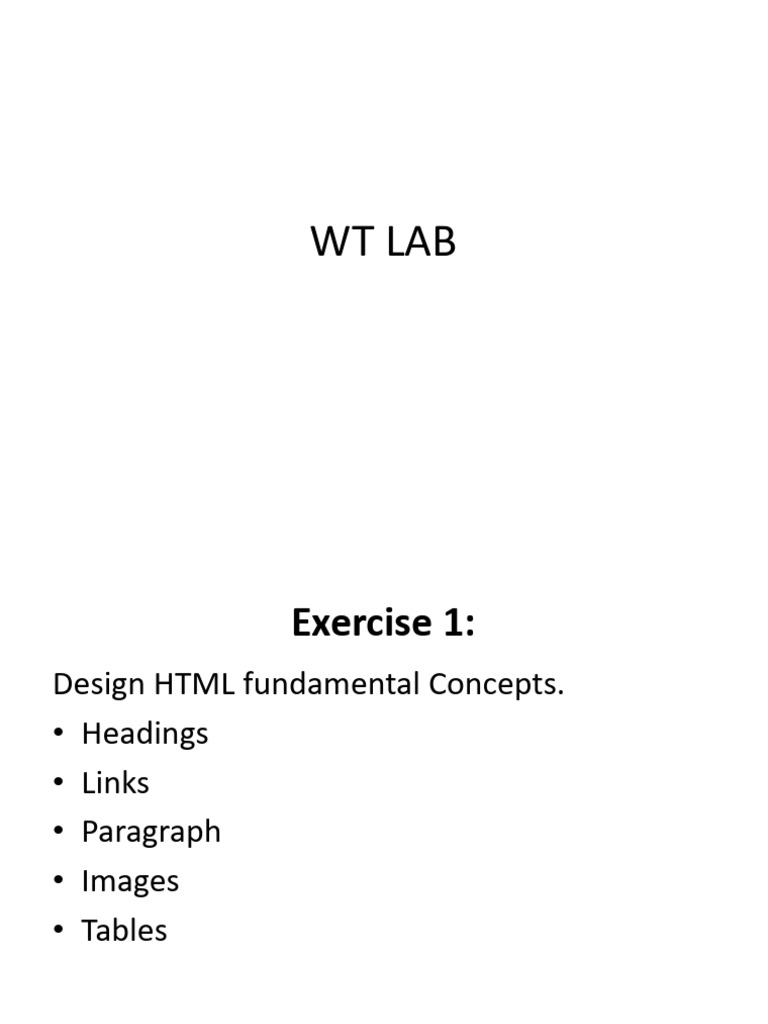 Web Technologies Lab | PDF