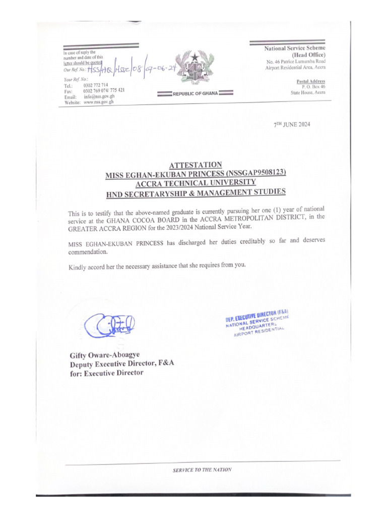 NSS Attestation | PDF