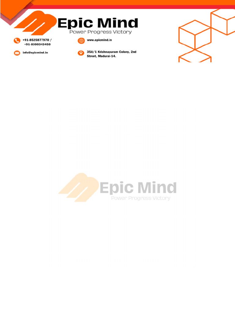 Epic Mind Academy Madurai Photoshop Syllabus | PDF | Adobe Photoshop | Career & Growth