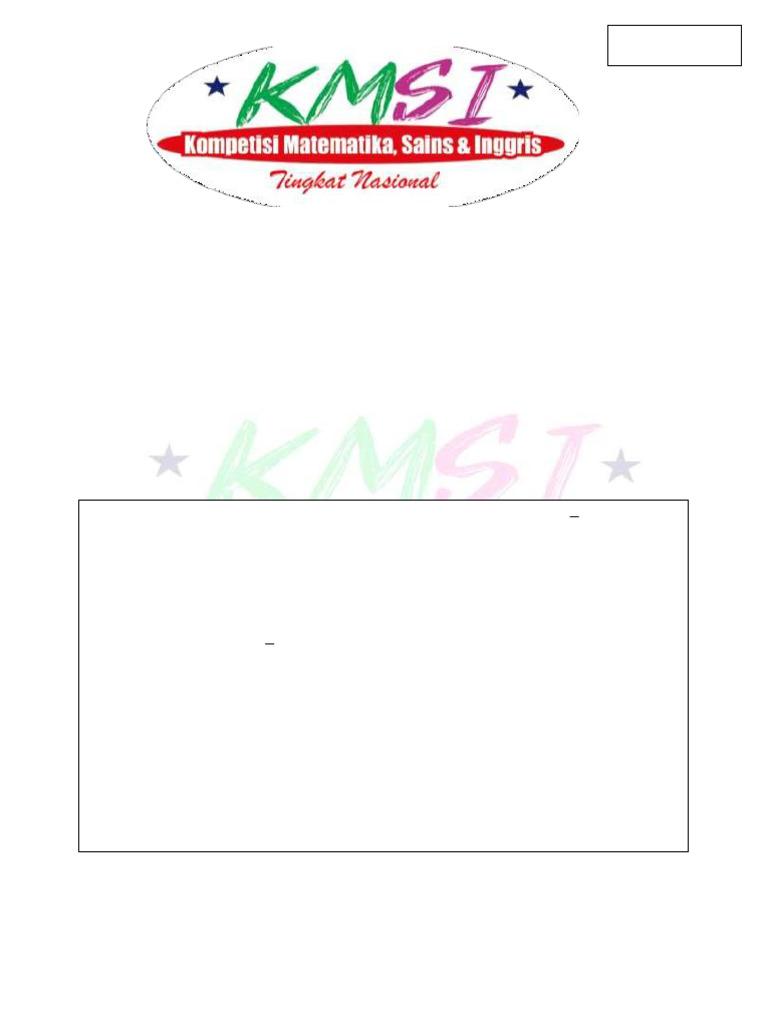 Soal Kmsi 2023 Sains Level 3 Type H | PDF