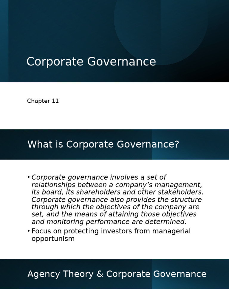 Corporate Governance EF | PDF