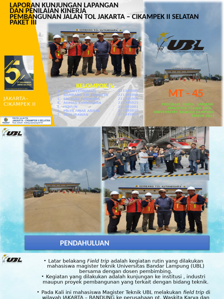 Field Trip Kel. 4 (Jalan Tol) | PDF