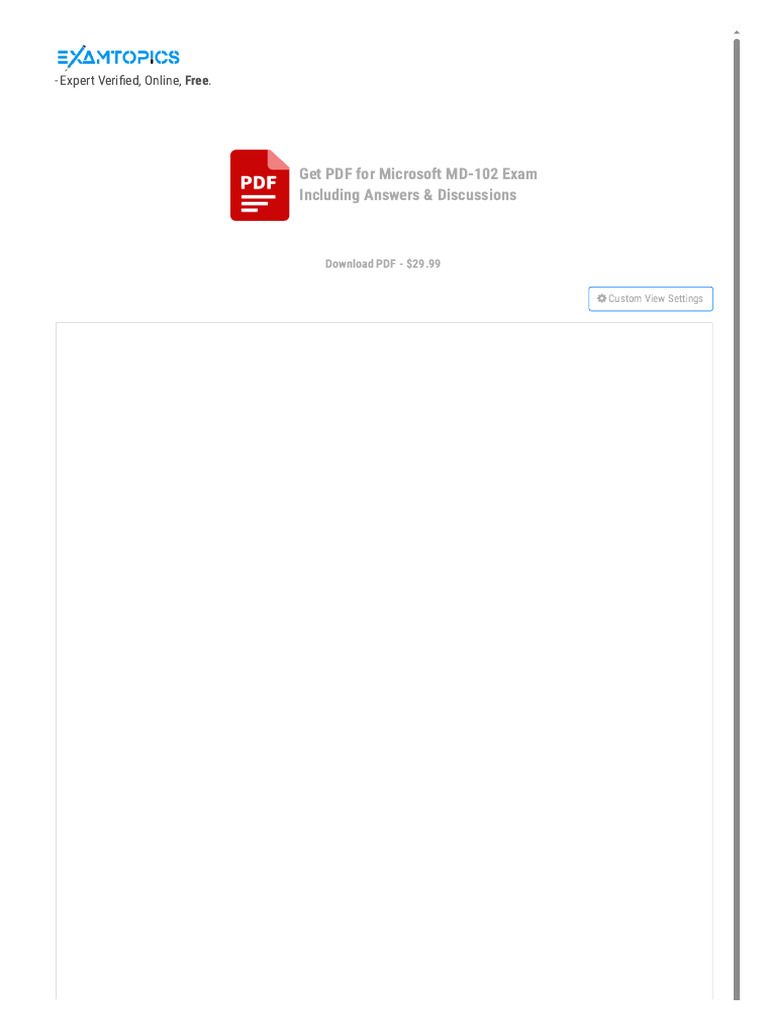 MD-102 Exam - Free Actual Q&as, Page 1 - ExamTopics | PDF | Windows 10 | Microsoft Windows