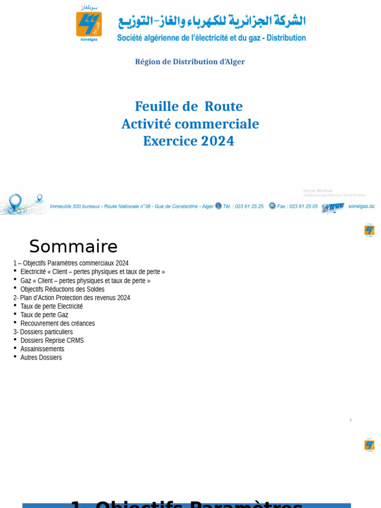 Présentation Feuille de Route | PDF