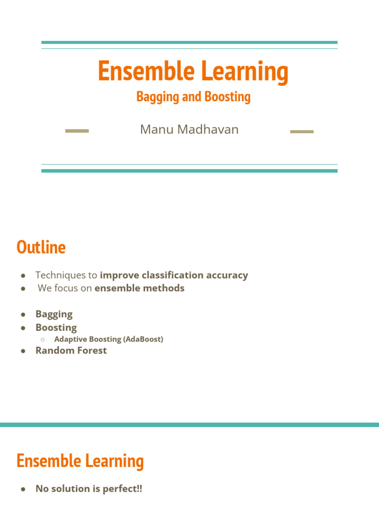 Bagging And Boosting Pdf Learning Multivariate Statistics