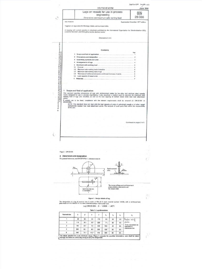Vdocuments - MX - Lugs in Vessel Din 28086 | PDF