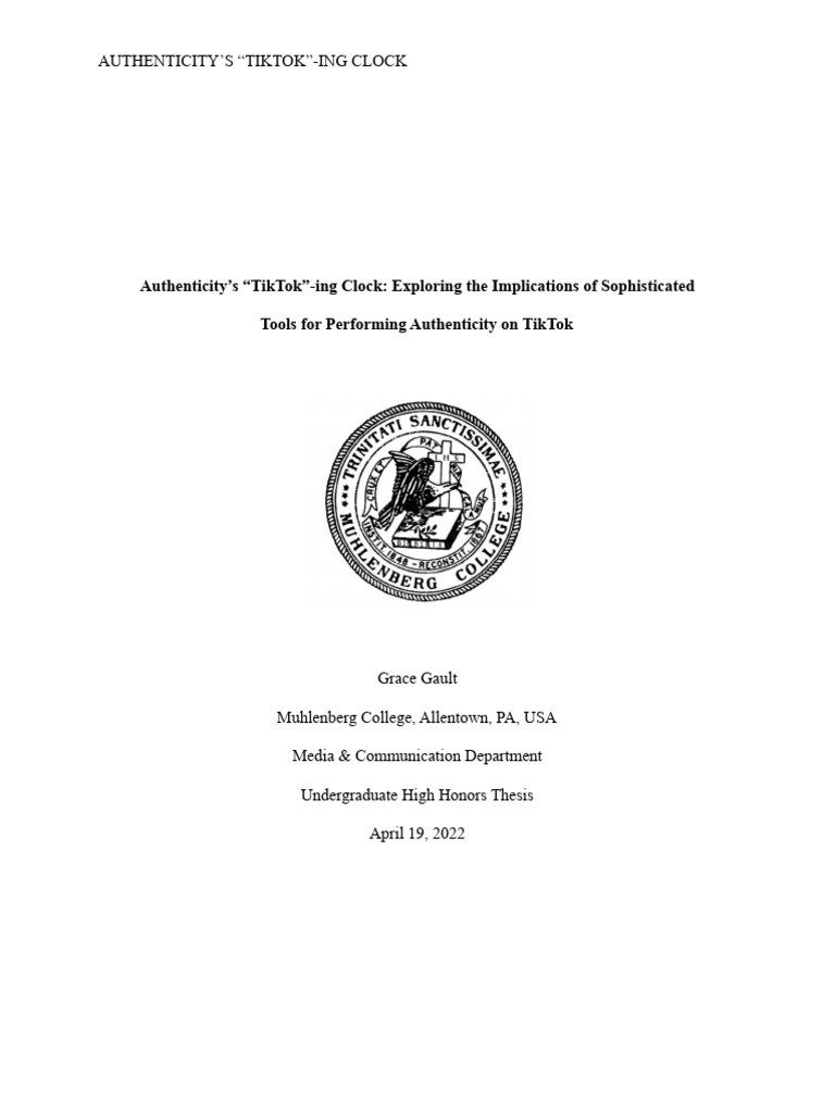 Grace Gault High Honors Thesis-MediArXiv | PDF | Social Psychology ...