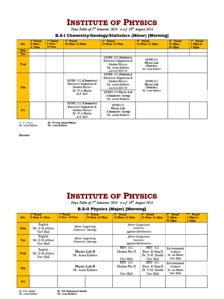 2nd Semester 2024 Morning T | PDF