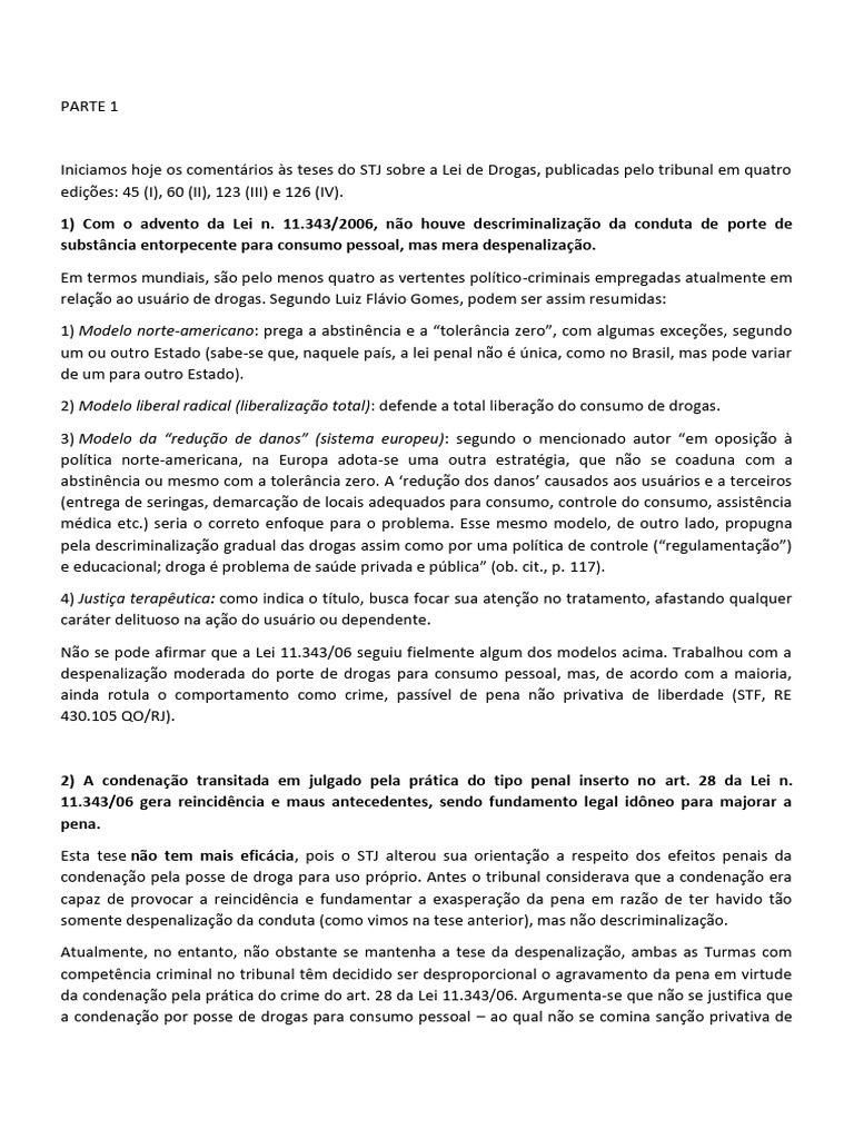 Teses Do STJ Comentado | PDF