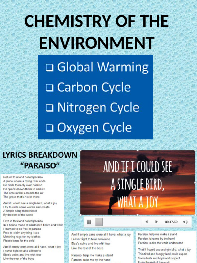Chemistry of The Environment Part 1 | PDF | Chlorofluorocarbon | Water Pollution