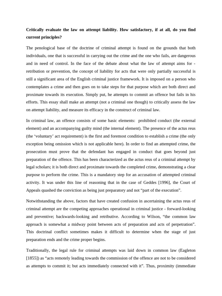Criminal Attempt | PDF