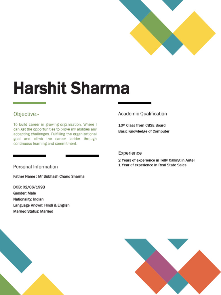 Harshit Sharma Resume | PDF