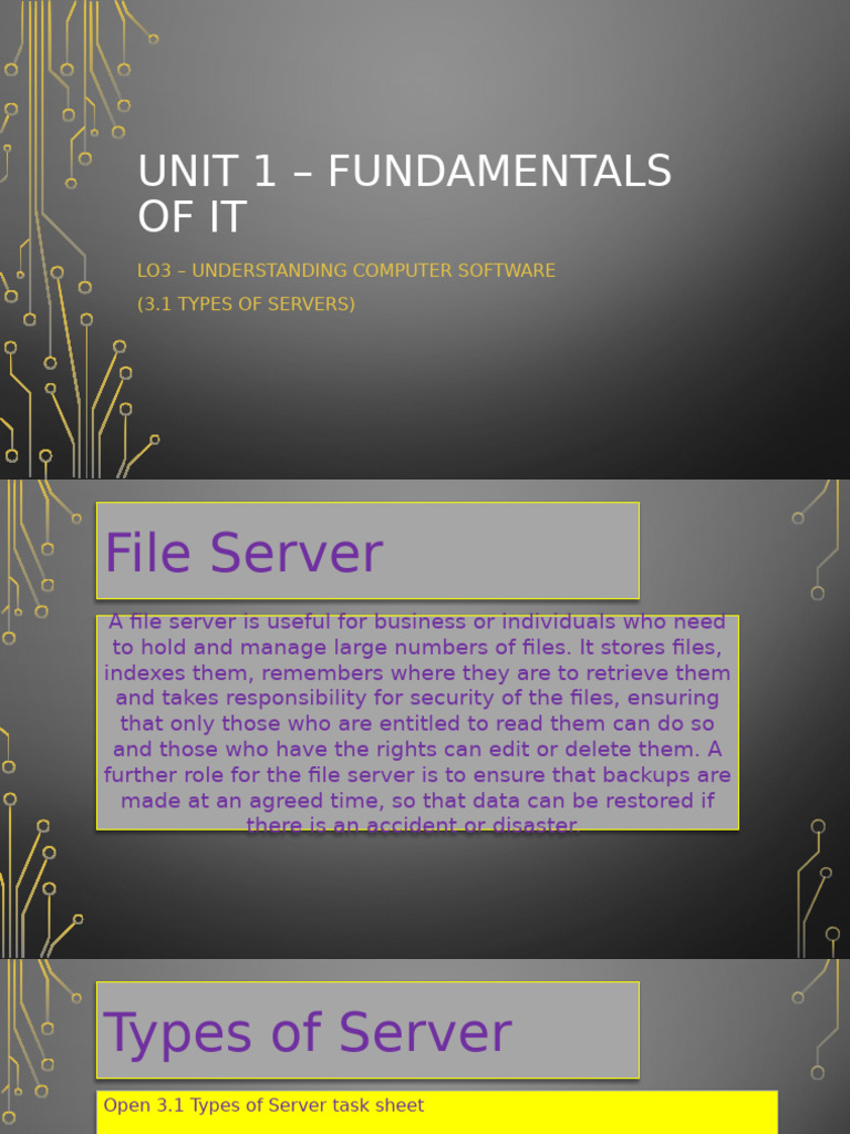 LO3 3.1 Types of Servers | PDF