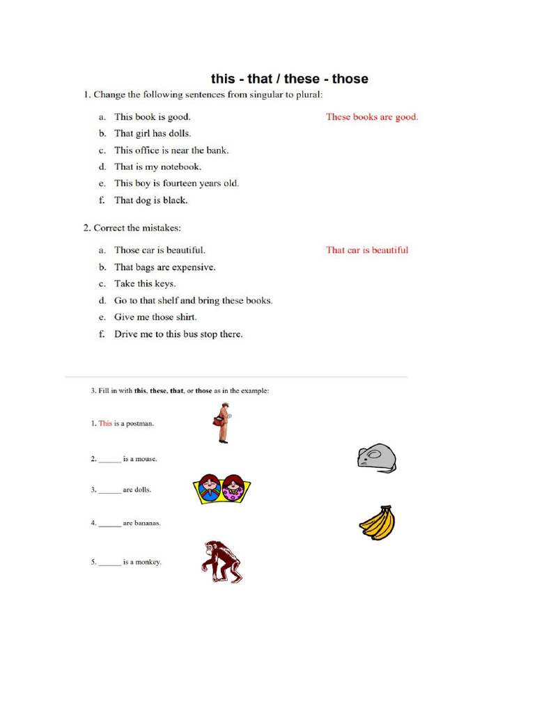 This These That Those - Demonstratives | PDF