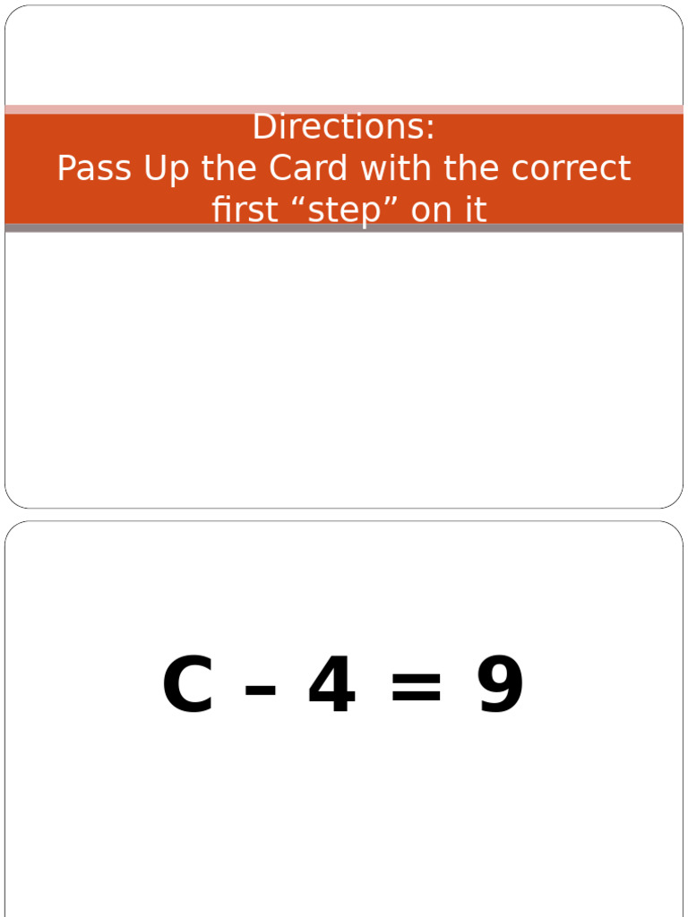 Hot Seat Solving Equations | PDF
