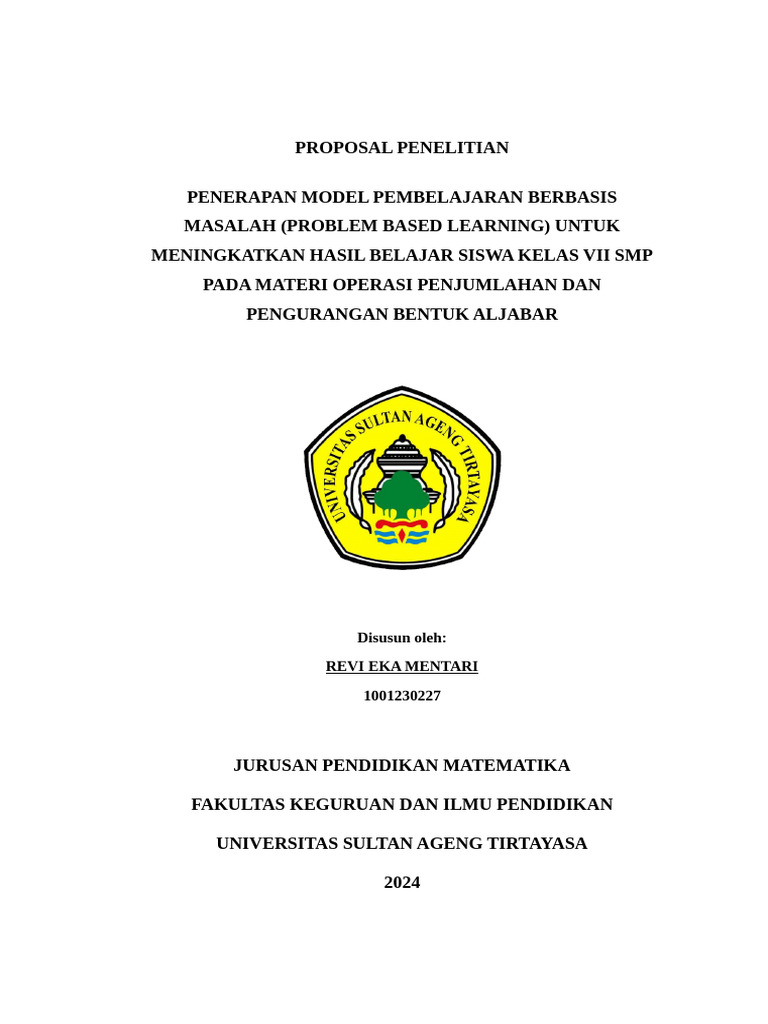 Proposal Penelitian Revi Eka Mentari | PDF