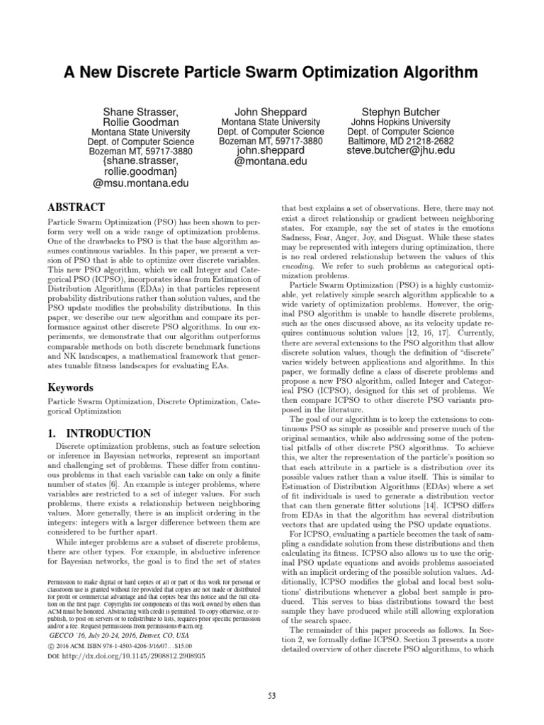 A New Discrete PSO | PDF