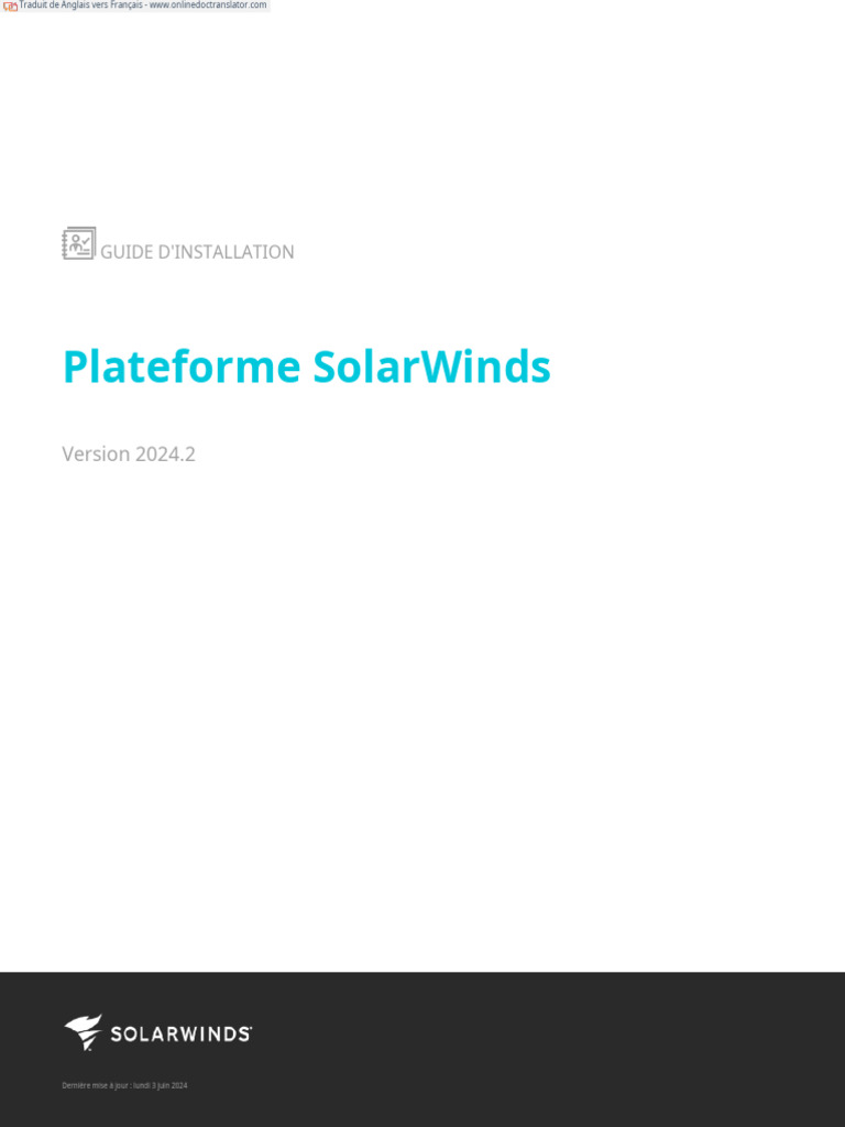 Plateforme Solarwinds: Guide D'Installation | PDF