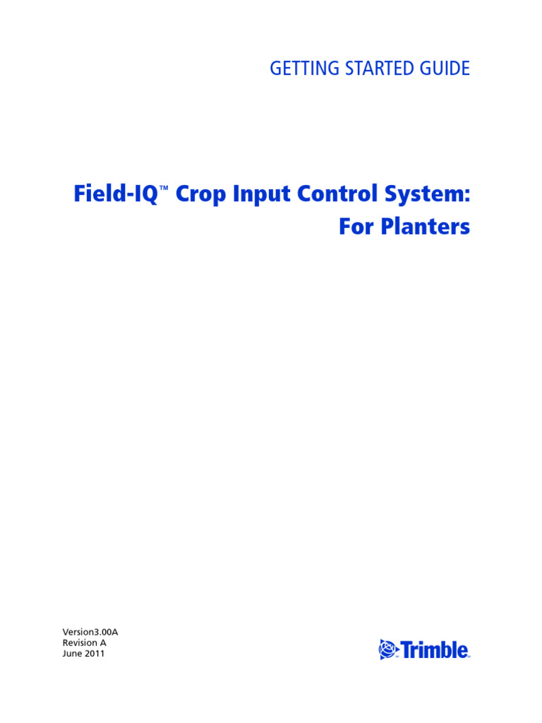 Field-IQ Crop Input Guide | PDF