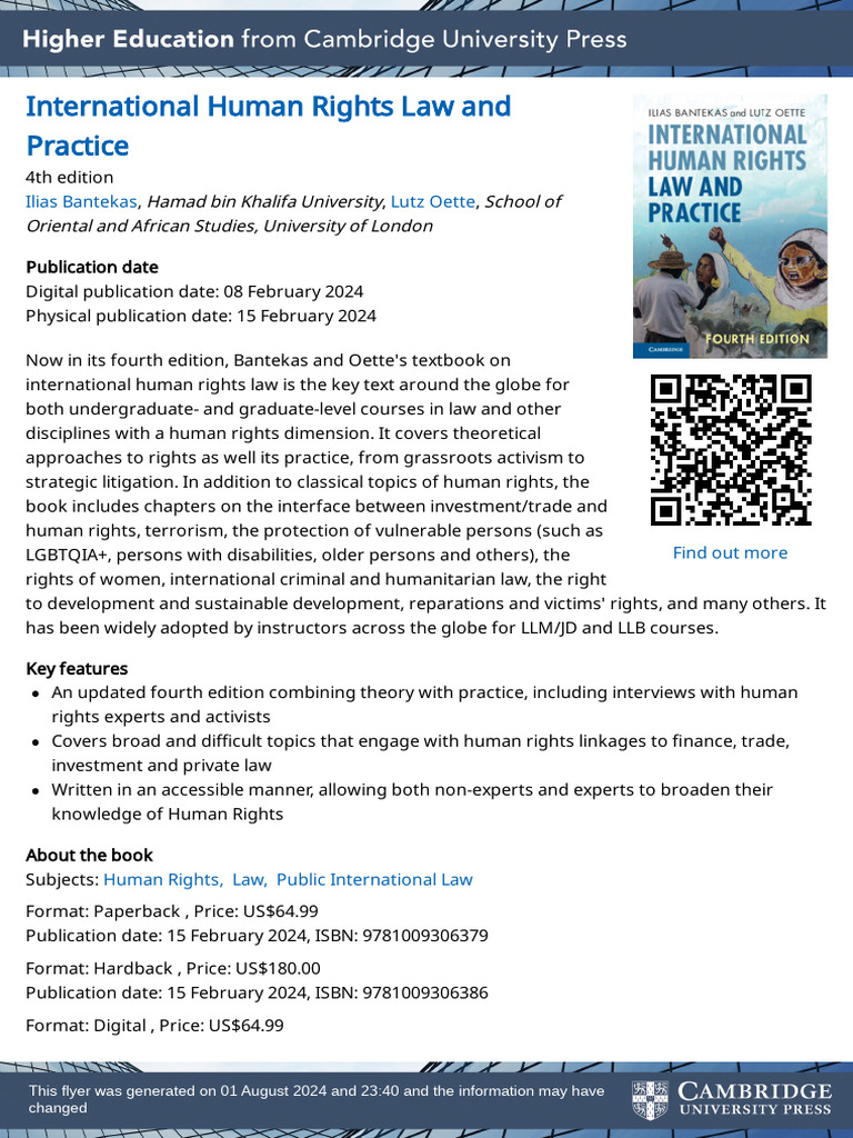 International Human Rights Law and Practice | PDF