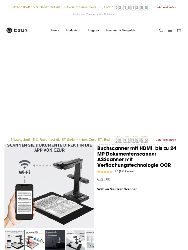 Albacon CZUR ET16 Plus - ET18 - ET24 Pro Document | PDF