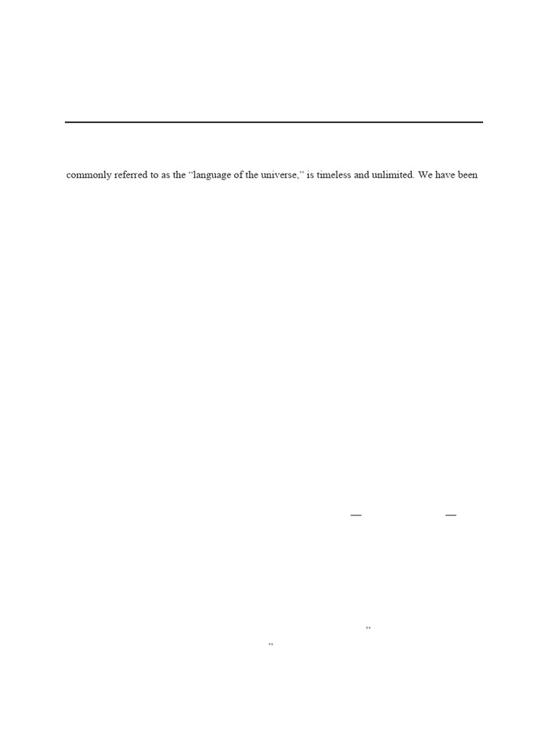 The Role of Mathematics in The Real World | PDF