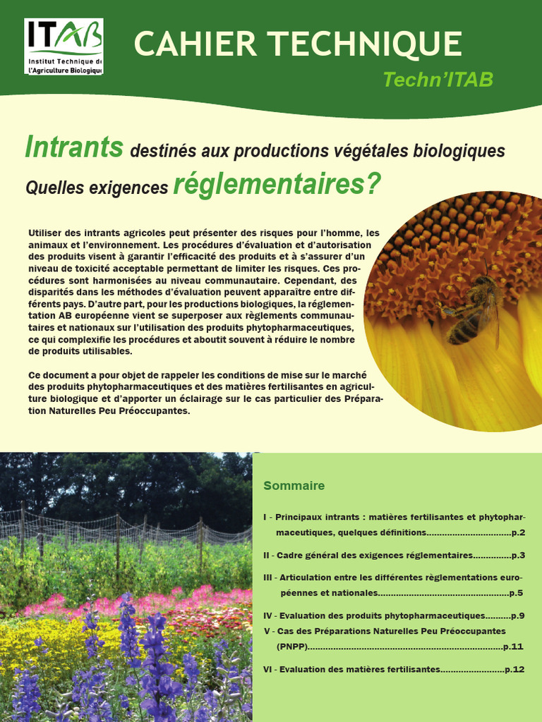 2008 ITAB Cahier-Intrants | PDF