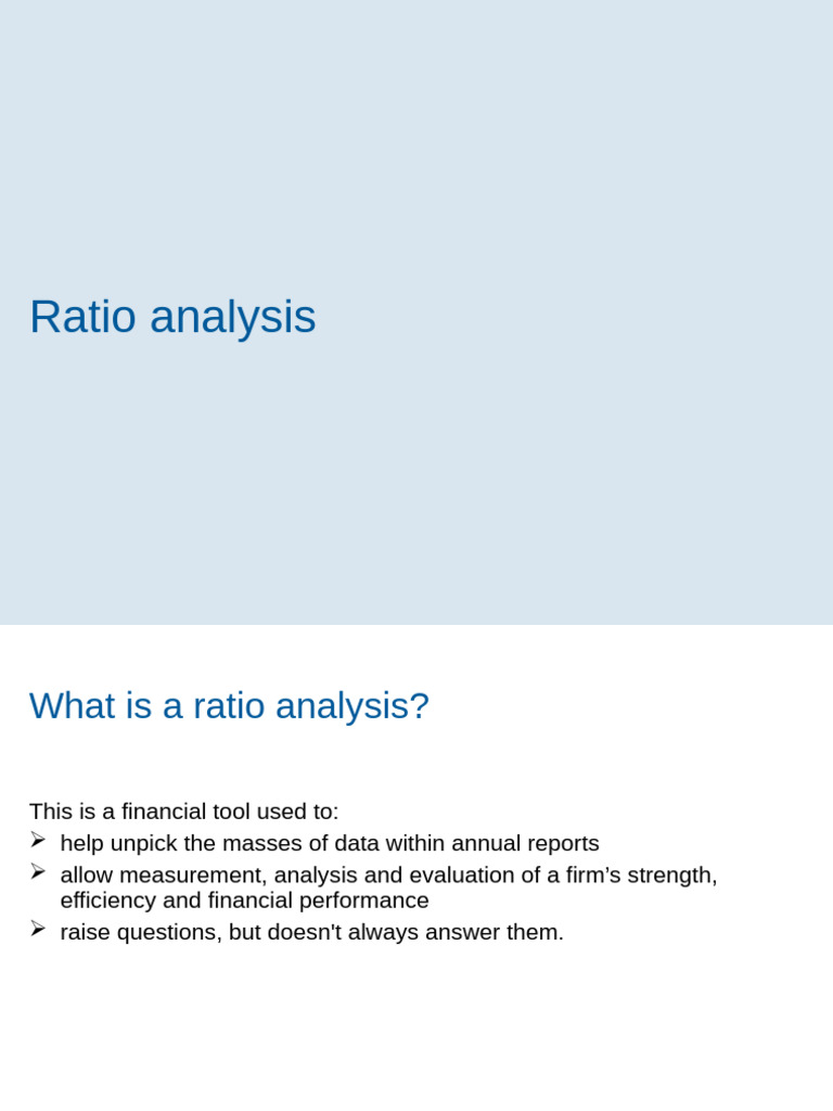 Ratio Analysis | PDF
