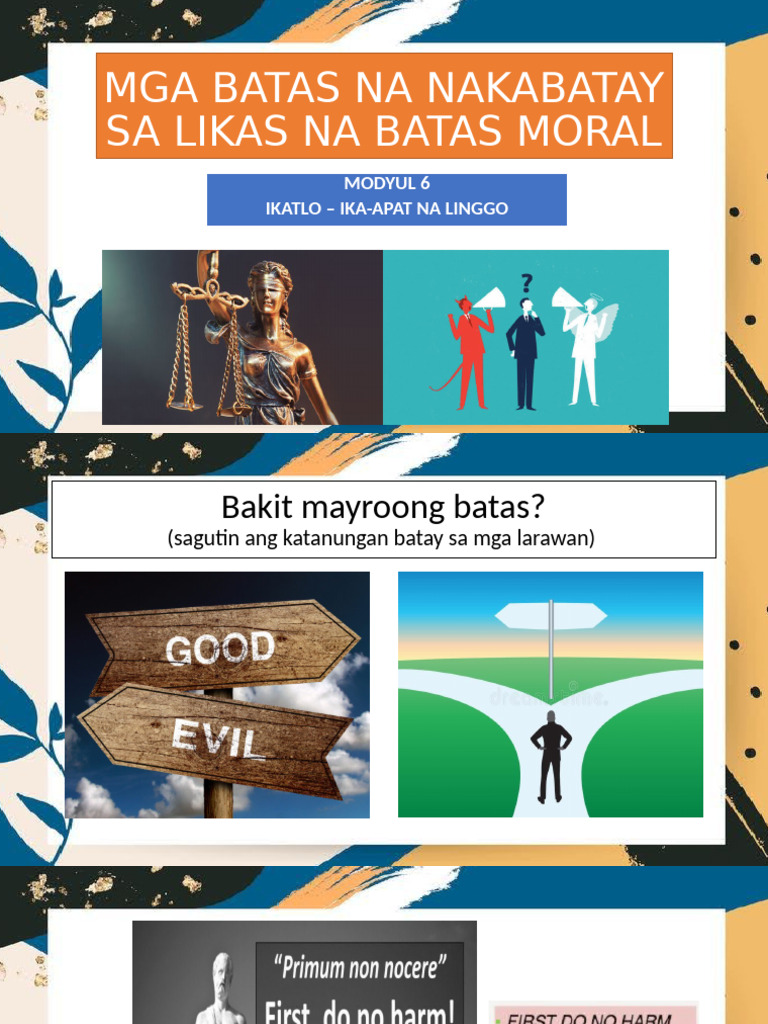 Modyul 6-Likas Na Batas Moral | PDF