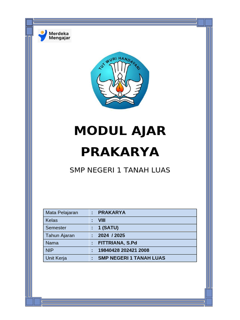 Cover-Modul Ajar (EDIT SESUIA MAPEL) | PDF