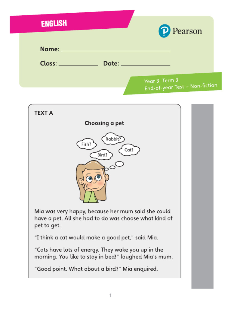Eng Year 3 | PDF
