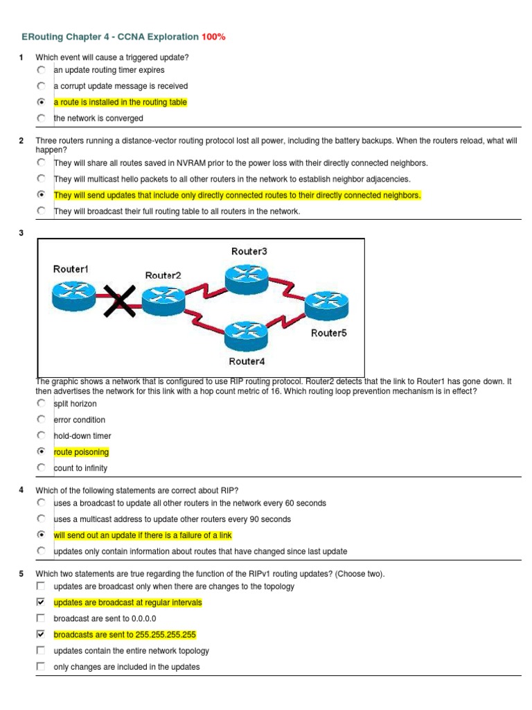 Erouting Chapter 4 - Ccna Exploration | PDF | Routing | Router (Computing)