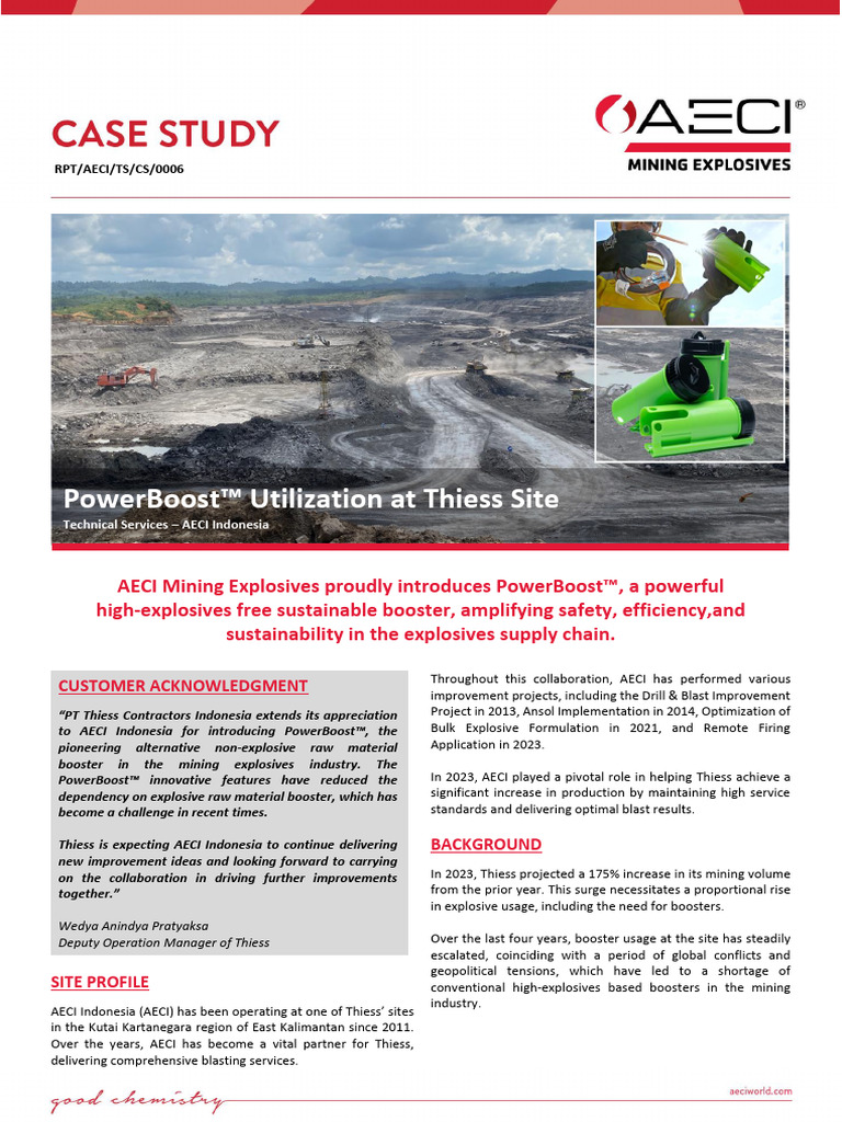 Case Study Mining Explosive | PDF