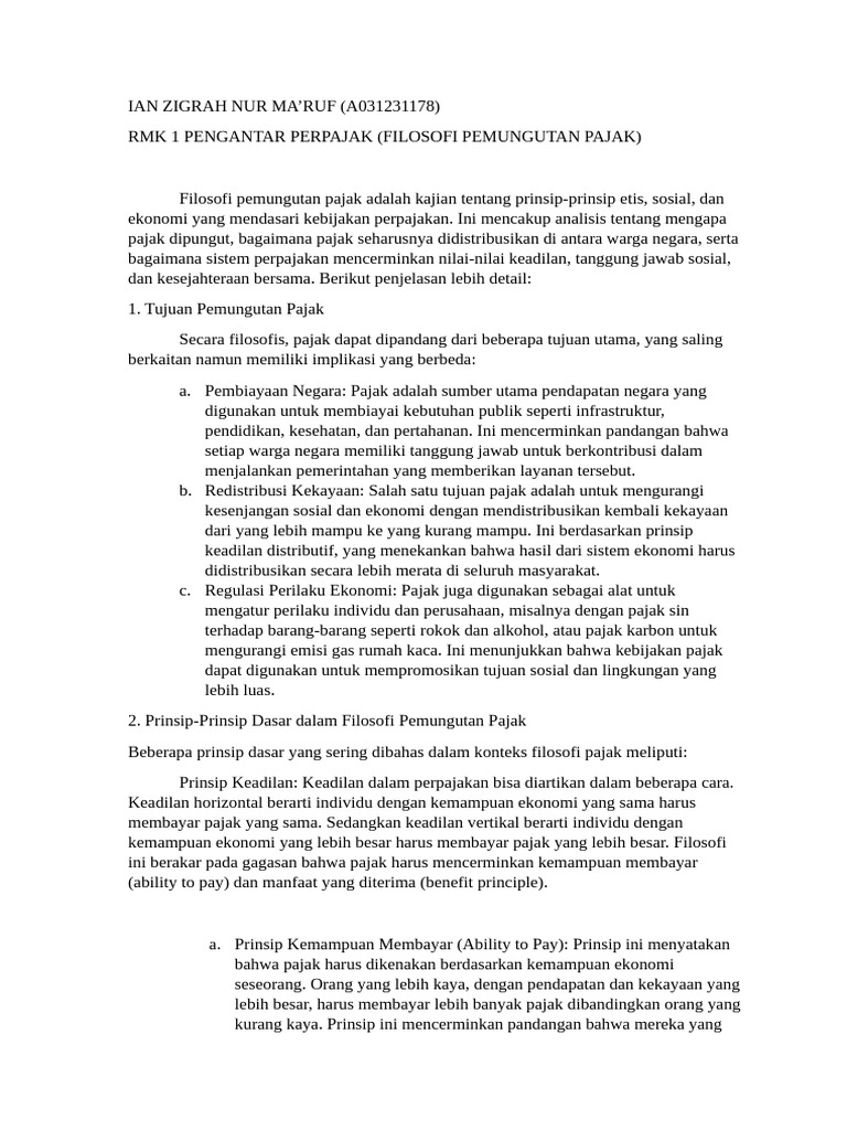 RMK 1 Pengantar Perpajakan | PDF