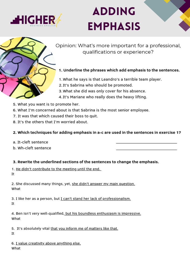 Adding Emphasis | PDF