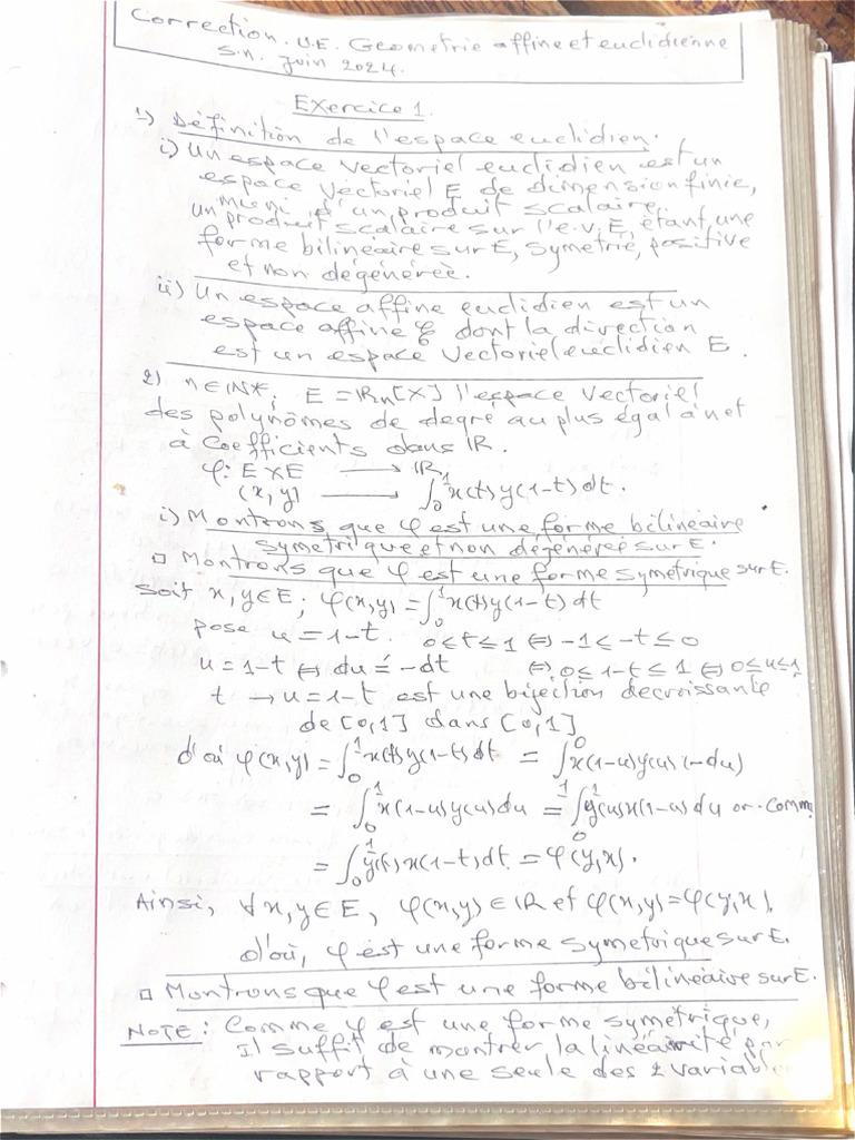 Correction SN 2024 Géométrie 2 | PDF