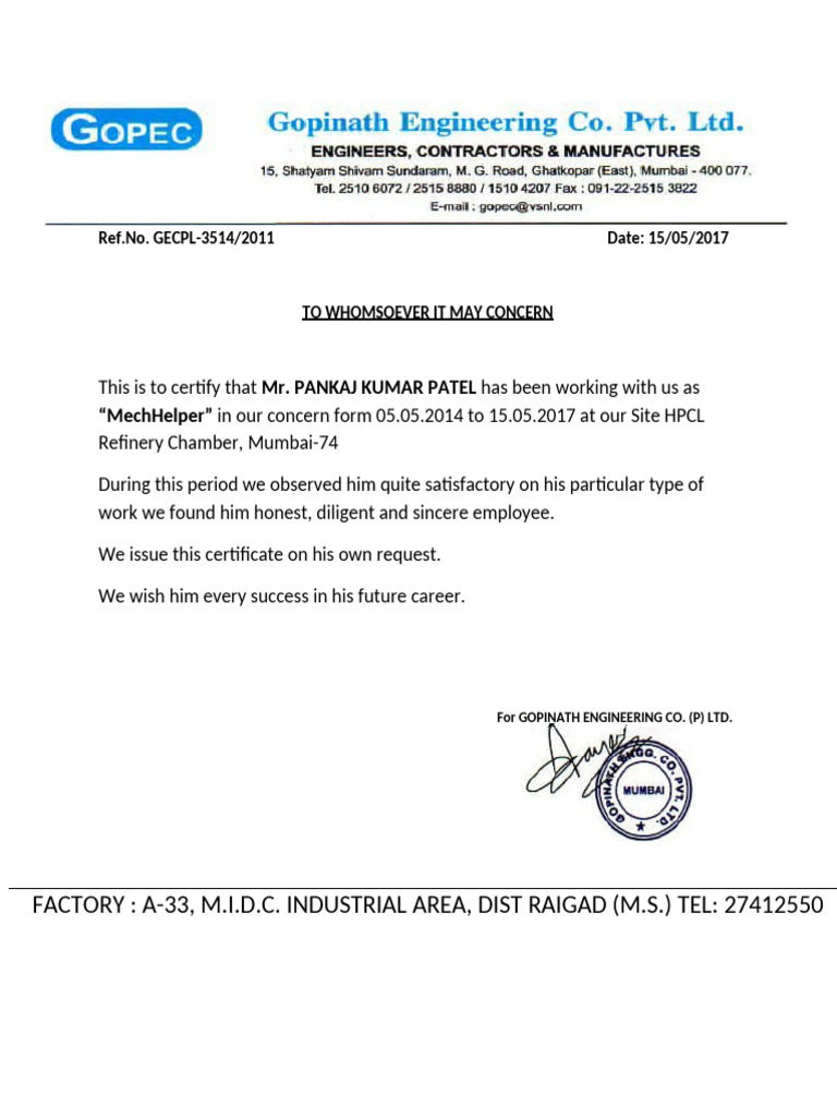 Mr. Pankaj Kumar Patel | PDF