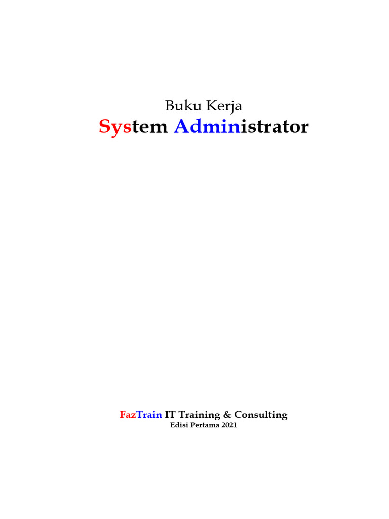 Buku Kerja SysAdmin - Tahap 1 | PDF